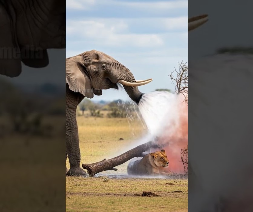 Elephant Fights Off Fire to Save Lioness in Danger, A True Story of ...