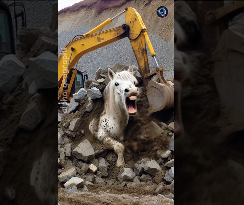Foal’s Cry Brings Rescue Team to Save Buried Mother Horse - DAILY NEWS