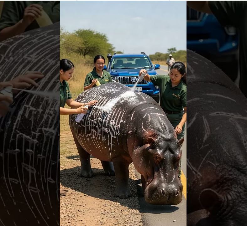 Park Rangers Rescue Hippo Trapped In Barbed Wire! - DAILY NEWS