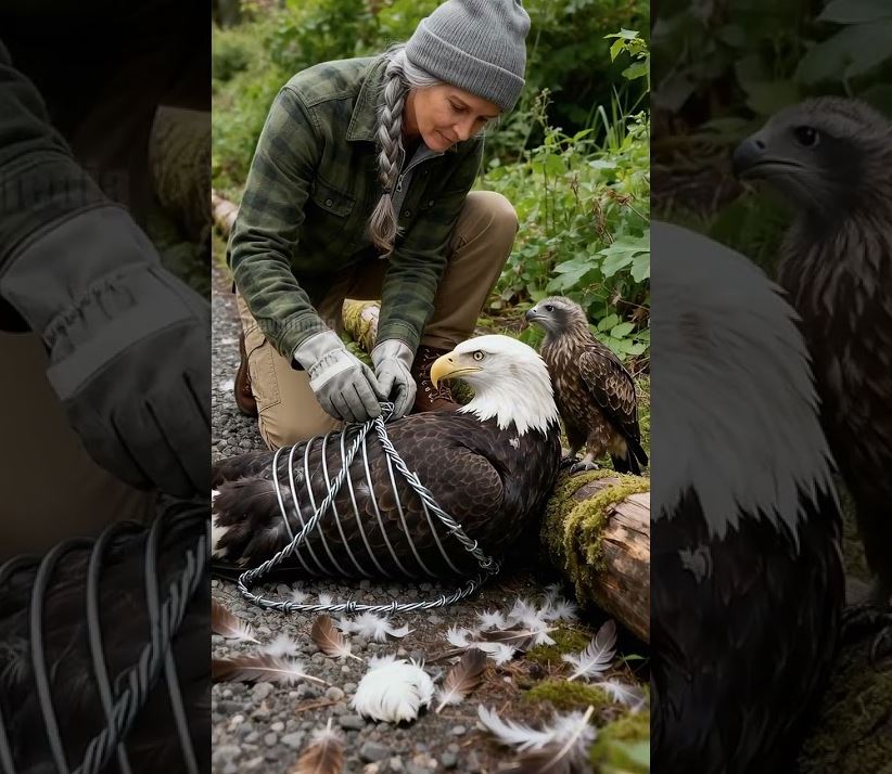 Woman Saves Bald Eagle From Poacher Snare! - DAILY NEWS