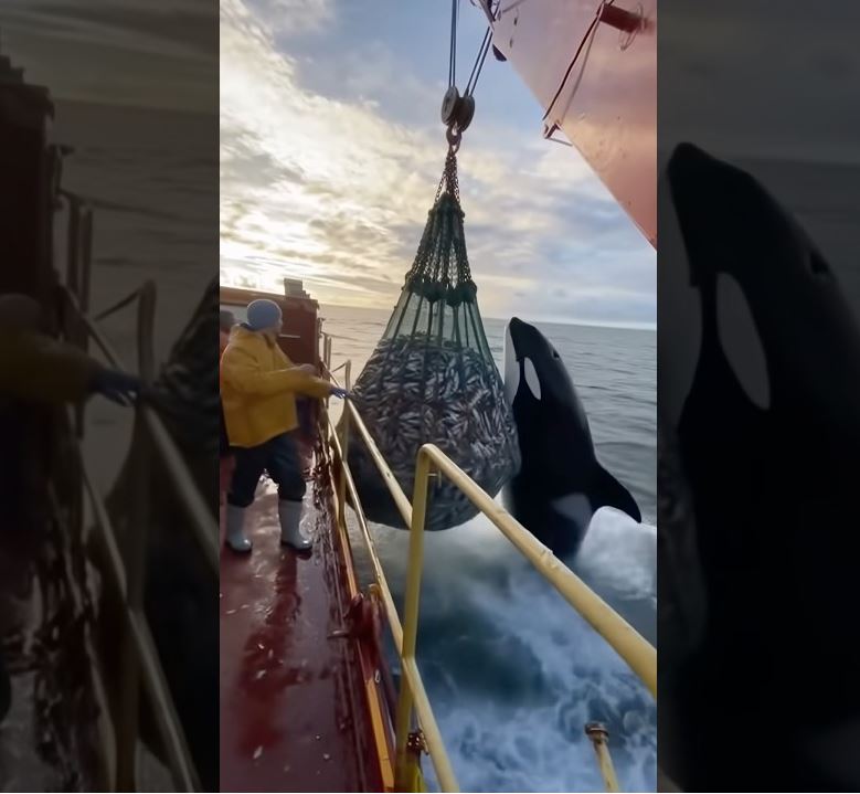 Orca Interacts Cleverly With Fishermen During Their Day at Sea - DAILY NEWS